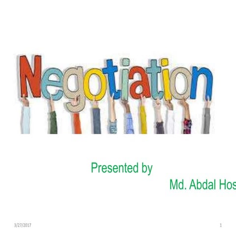 PPT On negotiation | PPTX