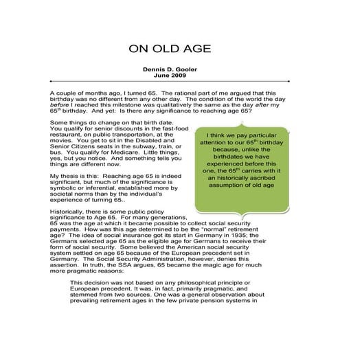 The True Meaning of Age: A Journey Through Time | PDF
