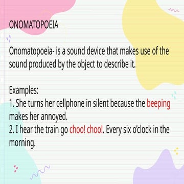 Onomatopoeia.pptxiijdksjdksdjksdjwisdjsshjs | PPTX