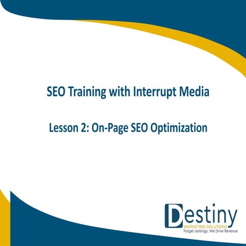 On Page Seo Optimization | PPT