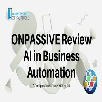 ONPASSIVE Reviews - AI Automation Platform | PDF