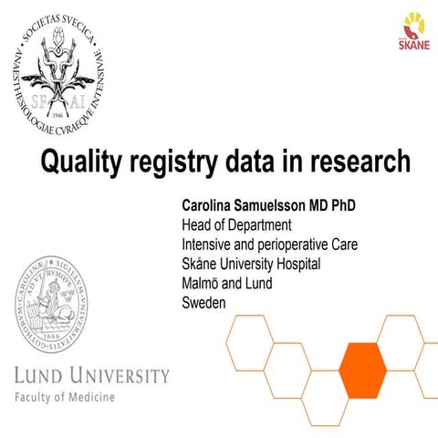 Using quality registry data in research | PPT
