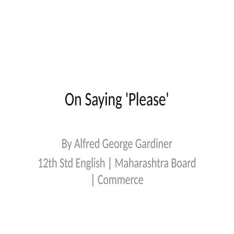 On_Saying_Please_Presentation.pptx english | PPTX