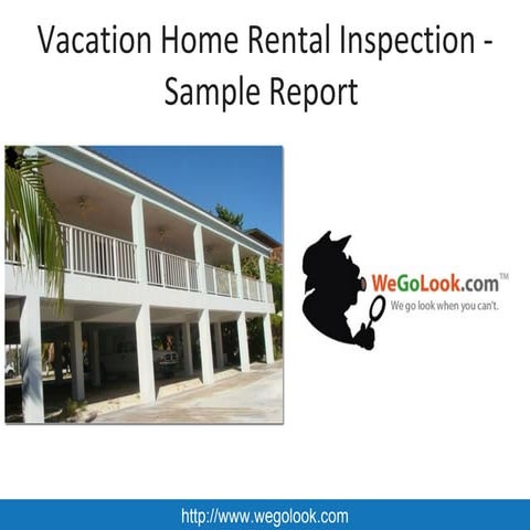 Vacation Home Rental Inspection - Sample Report | PPT