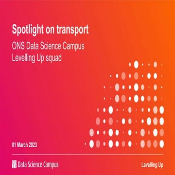 ONS Local presents: Using Open Data to visualise public transport ...