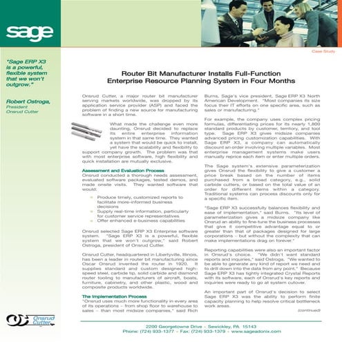 Sage Erp X3 Success Story Pdf