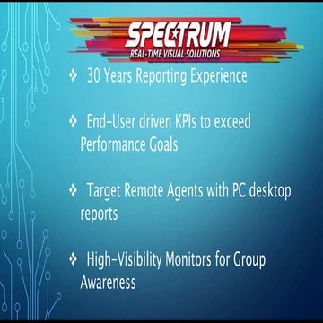 Spectrum Contact Center Reporting | PPT