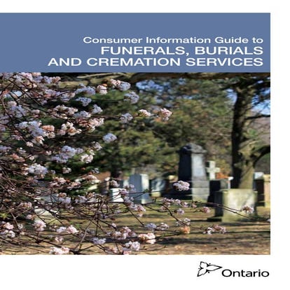 Government of Ontario Consumer Information Guide to Funerals, Burials ...