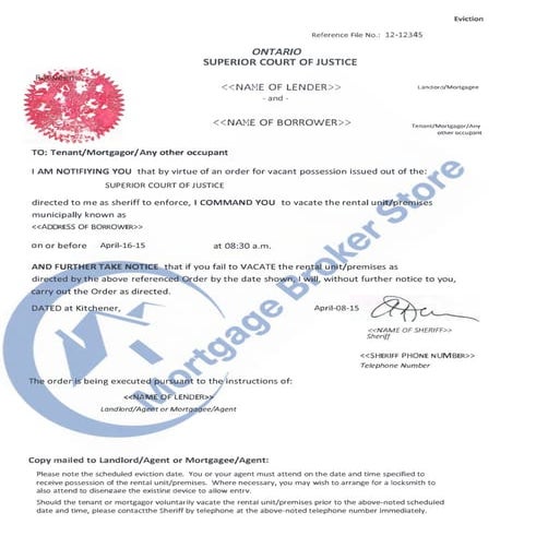 Ontario eviction-notice example-1 | PDF