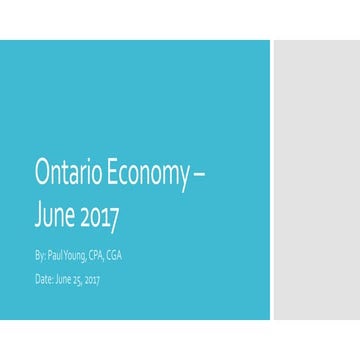 Ontario economy – June 2017 | PPTX