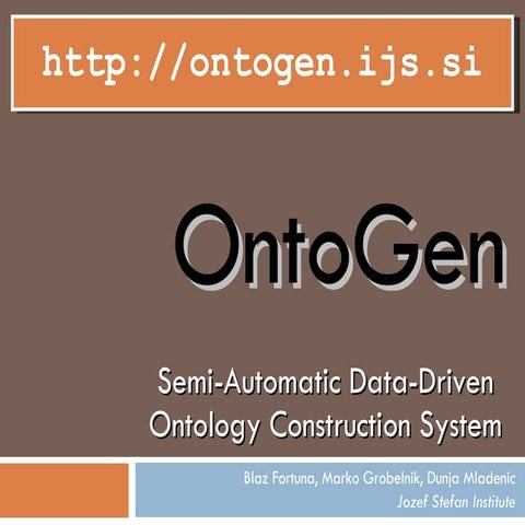 OntoGen | PPT