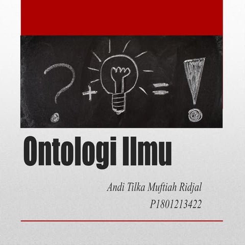 Ontologi Ilmu OLAHRAGA dalam pengembangan jaman | PPTX