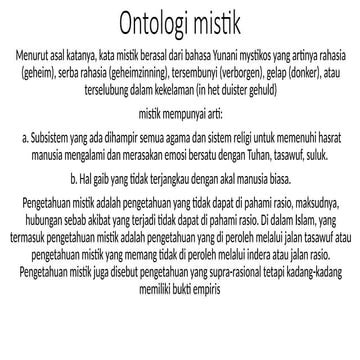 Materi filsafat ilmu Ontologi mistik.pptx