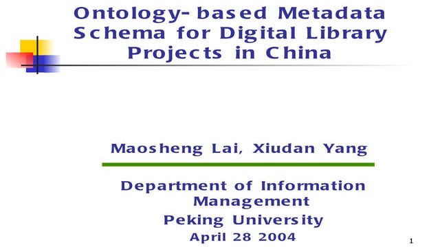 Glossary of Metadata standards