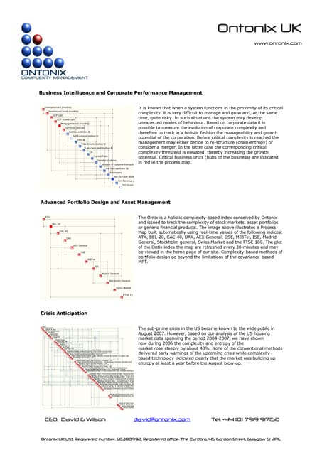 Ontonix: facilitating "Resilience Management" | DOCX | Technology ...