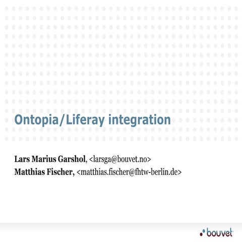 Ontopia Liferay integration demo | PPT
