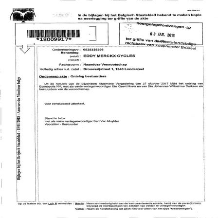 Ontslag bestuurders bij EDDY MERCKX CYCLES | PDF