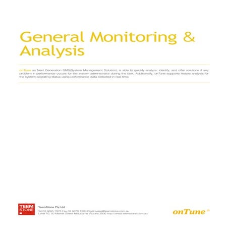 On Tune General Monitoring | PDF