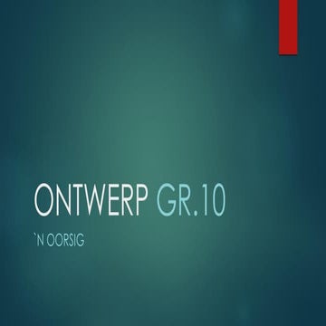 Ontwerp Oorsig | PPT