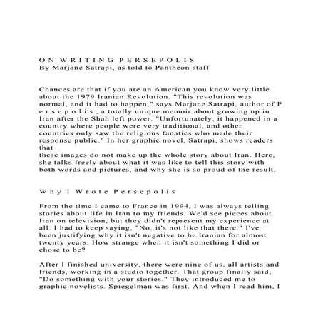 Persepolis | PDF