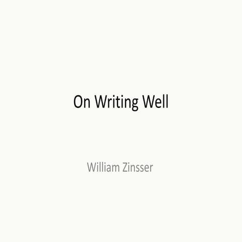 On writing well | PPTX