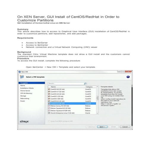 GUI Installation of CentOS/RedHat linux in Order to Customize ...