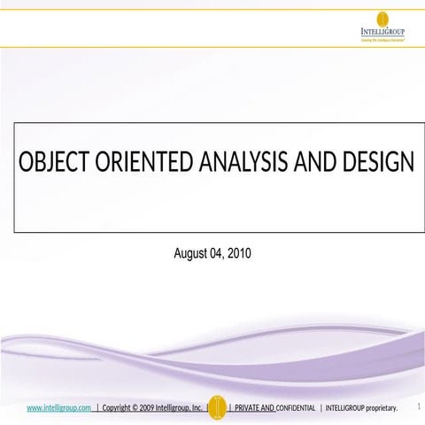 Object-oriented analysis and design with examples | PPT