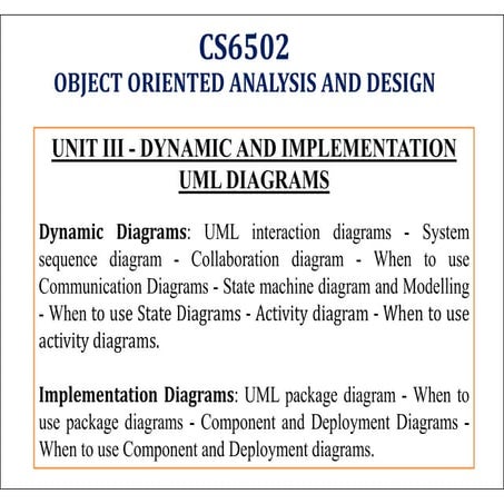 Cs8592 Ooad Lecture Notes Unit 3 Ppt 