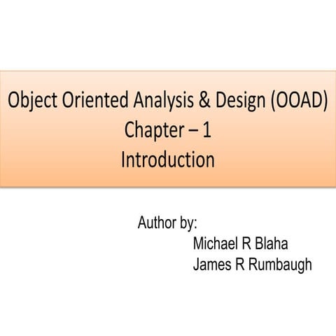 Identifying Classes And Objects Ooad Ppt