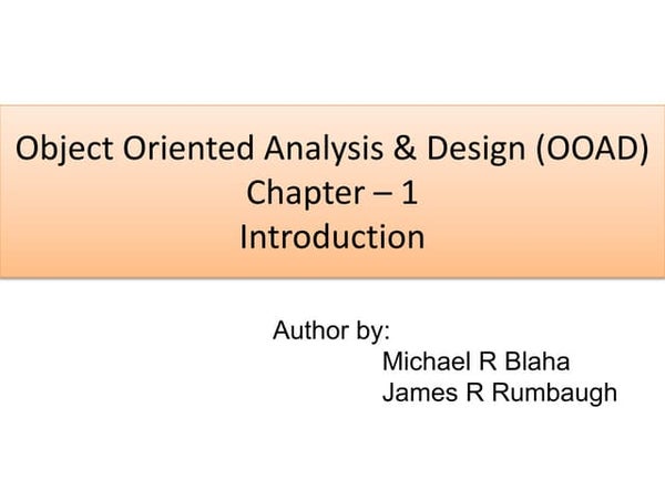 Identifying Classes And Objects Ooad Ppt