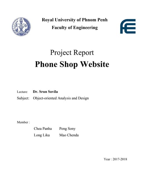 Ooad Report Updated Pdf Databases Computer Software And Applications 9692