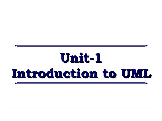 Ooad Unified Modeling Language Lecture Notesppt 9929