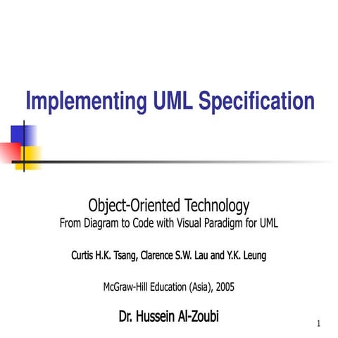 Comprehensive Guide to Implementing UML Specifications in Object ...