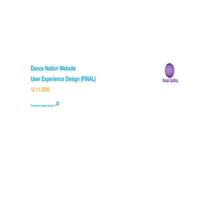 Dance Nation Design Document - User Experience Design | PDF