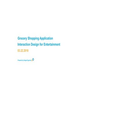 Grocery Store Shopping Application - Interaction Design | PDF