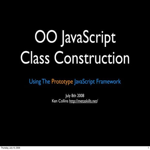 Oo Java Script Class Construction Ppt