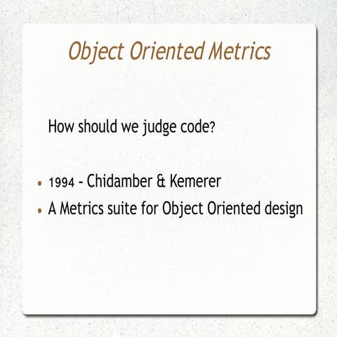 Oo Metrics Pdf