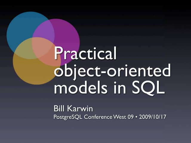 Practical Object Oriented Models In Sql Ppt