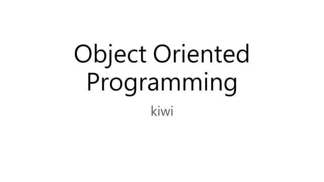 Object Oriented Programming 物件導向程式設計 從「需要」到「認識」,再到「應用」,最後內化在自己的寫扣裡 Ppt