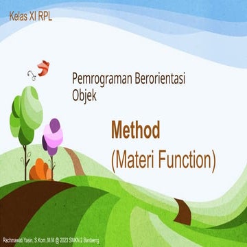 OOP (Object Oriented Programming) atau dalam bahasa Indonesia dikenal sebagai Pemrograman ...