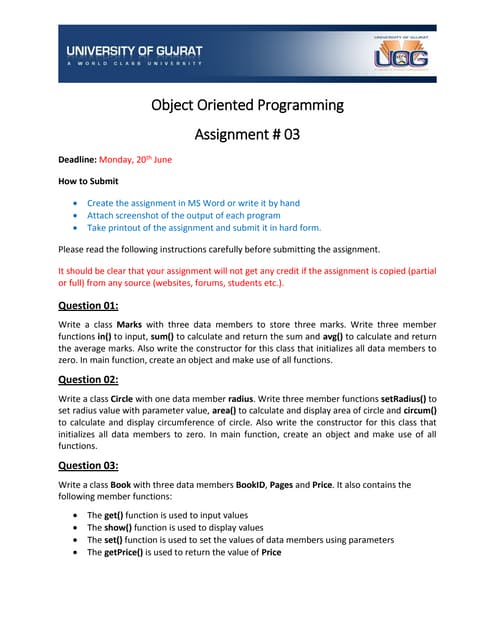 Oop Assignment 03pdf