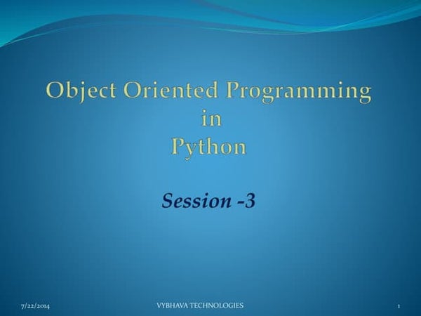 Basics Of Object Oriented Programming In Python