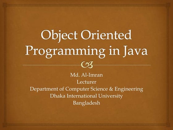 Object Oriented Programming Ppt