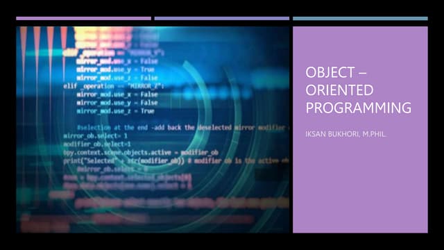 Oop Lec2 Basics Of Python Programmingpptx