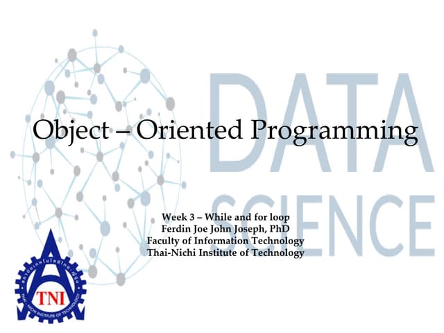 Dsa 103 Object Oriented Programming Week 3 Ppt