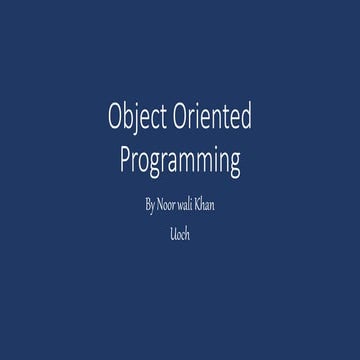 Oop lecture 02 | PPT