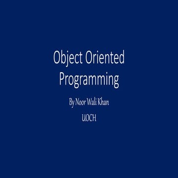 Oop Lecture 05 Pptx Programming Languages Computing