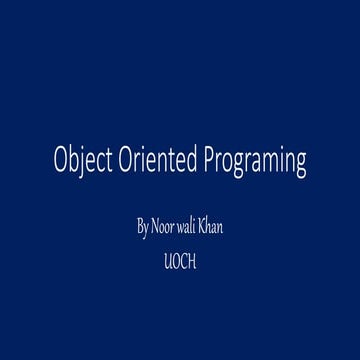 Oop Lecture 06 Pptx Programming Languages Computing