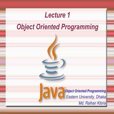 Oop lecture1 | PPT