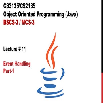 Oop Lecture 11 Eventhandling1pptx 